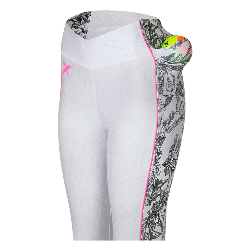 Legging Drop Shot Nicole 2.0 Branca/Preta - Winner Raquetes