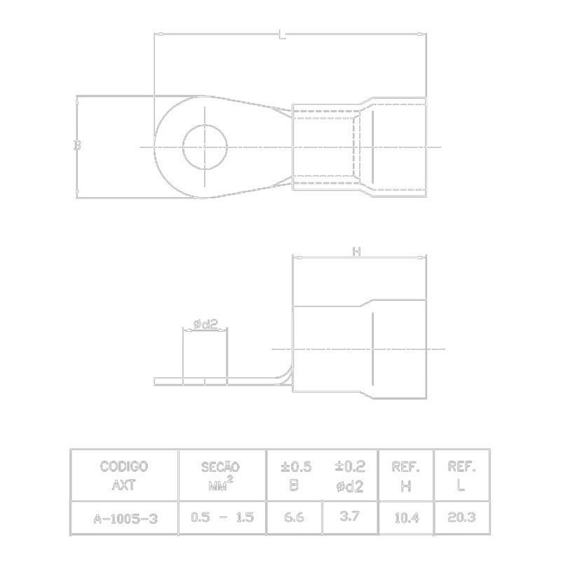 Terminal Olhal Pré Isolado 1,5mm M3 - Vermelho | Baú da Eletrônica ...