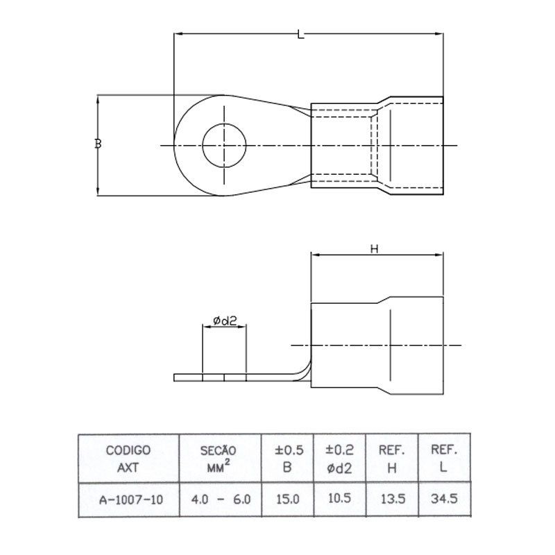 Terminal Olhal Pré Isolado 6mm M10 - Amarelo | Baú da Eletrônica - Baú ...