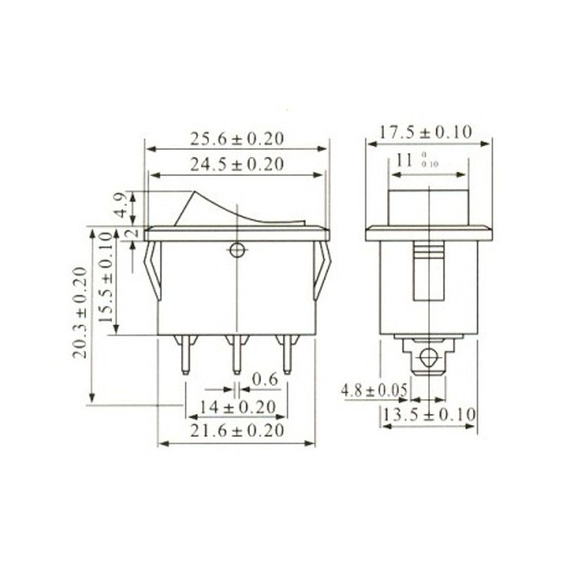 Chave Gangorra KCD1-115N Vermelha com Neon | Baú da Eletrônica - Baú da ...