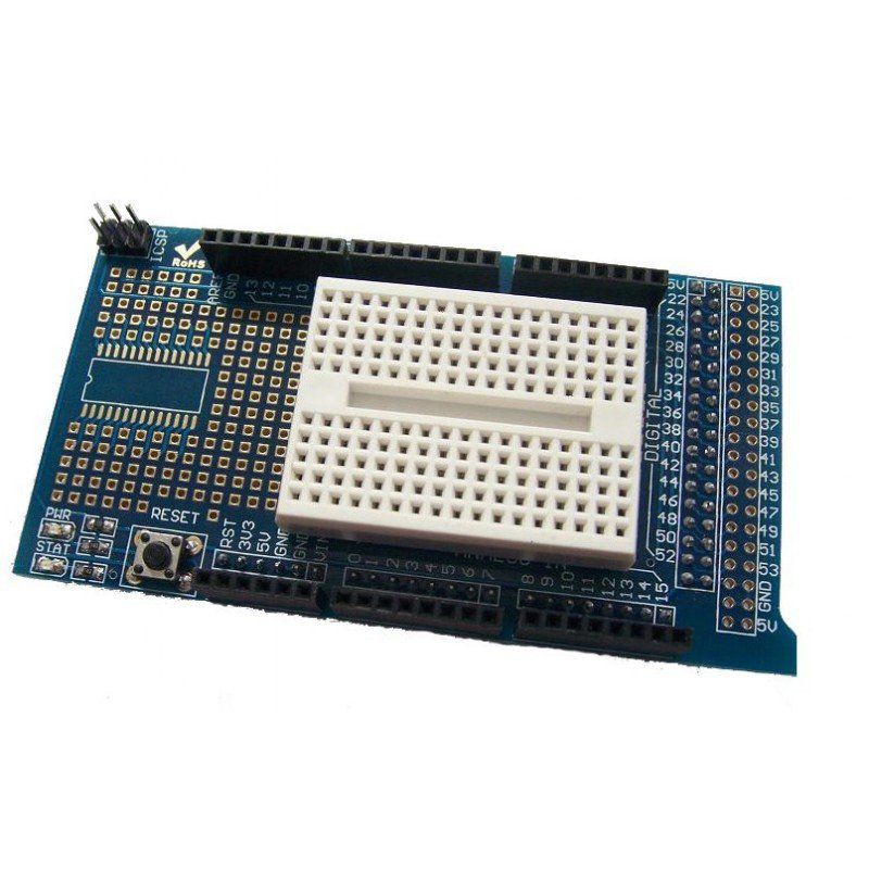 Proto Shield com Mini Protoboard para Arduino Mega | Baú da Eletrônica ...