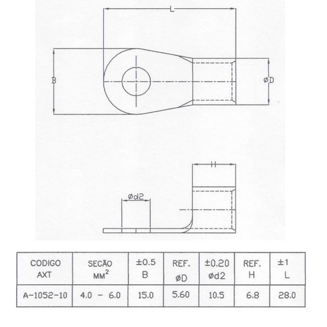 Terminal Olhal Sem Isolação 6mm M10 (A-1052-10) | Baú da Eletrônica ...