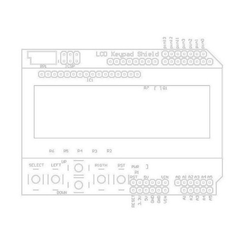 Shield LCD com Teclado para Arduino | Baú da Eletrônica - Baú da ...