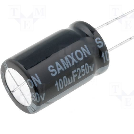 Capacitor Eletrolítico 100uf 250v Baú Da Eletrônica Baú Da