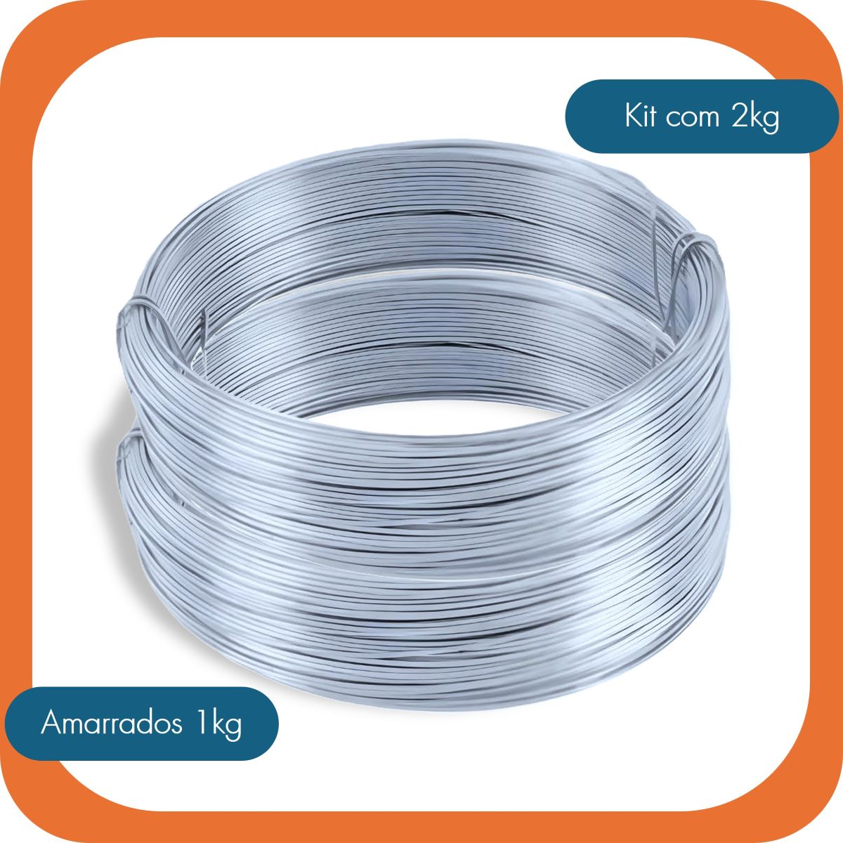 Kit 2kg Arame Galvanizado BWG 16 Fio 1,65mm allflex 2x1kg - LUP PLACE