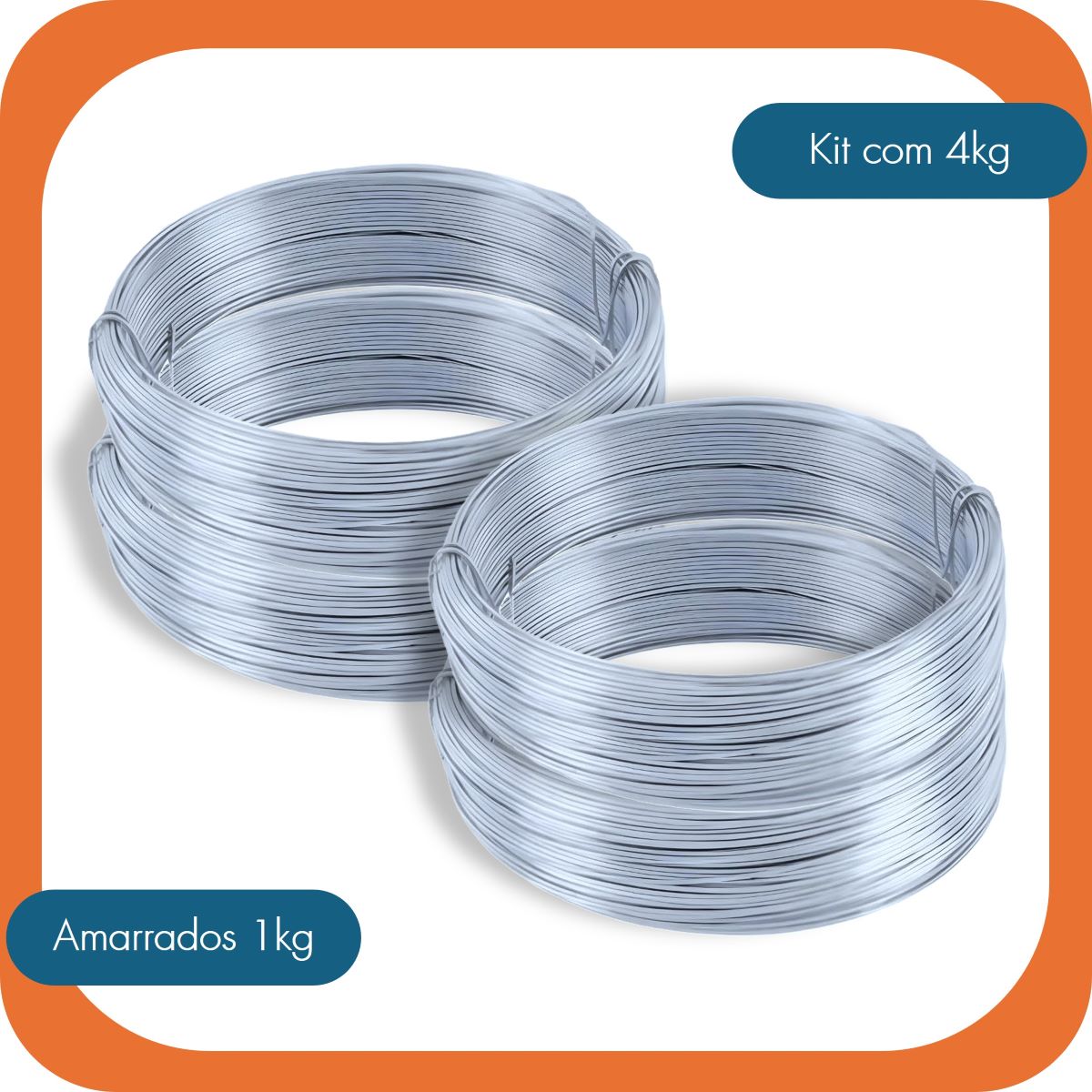 Kit 4kg Arame Galvanizado BWG 16 Fio 1,65mm allflex 4x1kg - LUP PLACE