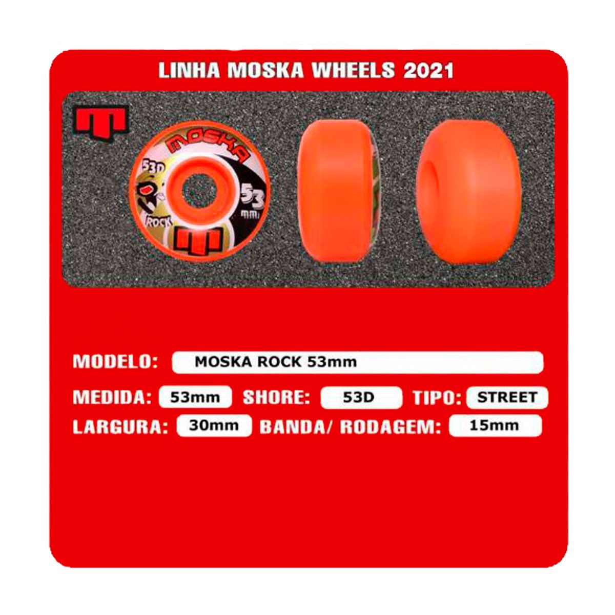 Roda Moska 53mm- Ollie Skate Shop - Ollie Skate Shop