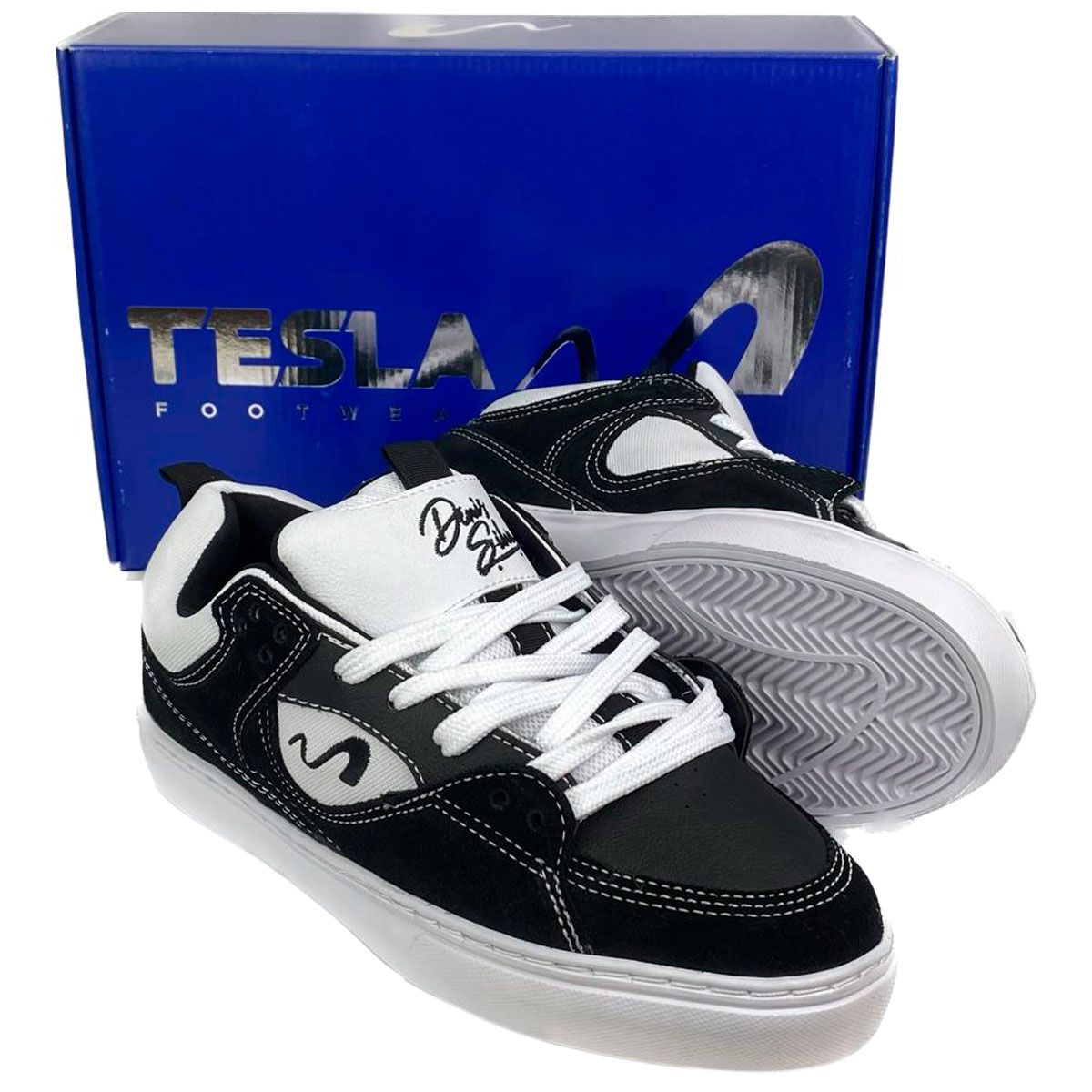 Tênis Tesla Fusion Black White - Ollie Skate Shop - Ollie Skate Shop