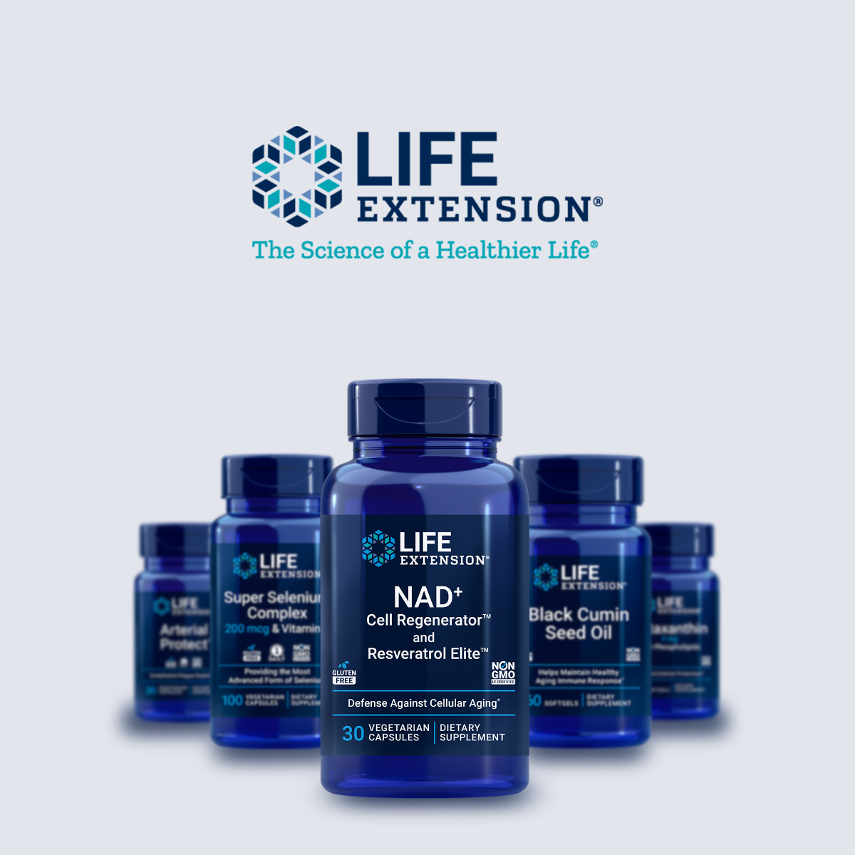 NAD + Cell Regenerator e Resveratrol 300mg 30 Cápsulas Life Extension - Suplelive