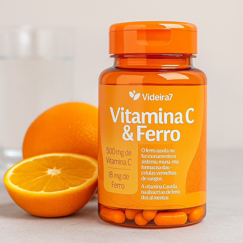 Vitamina C 500mg + Ferro 18mg – 60 Cápsulas - P&P Fit - A sua loja de ...