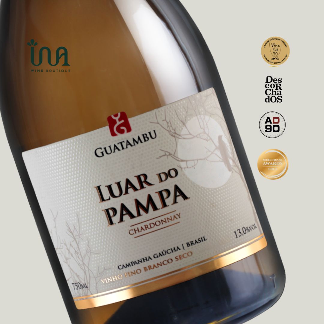 Vinho Branco Luar do Pampa Chardonnay 2023 Guatambu - Ina Wine ...
