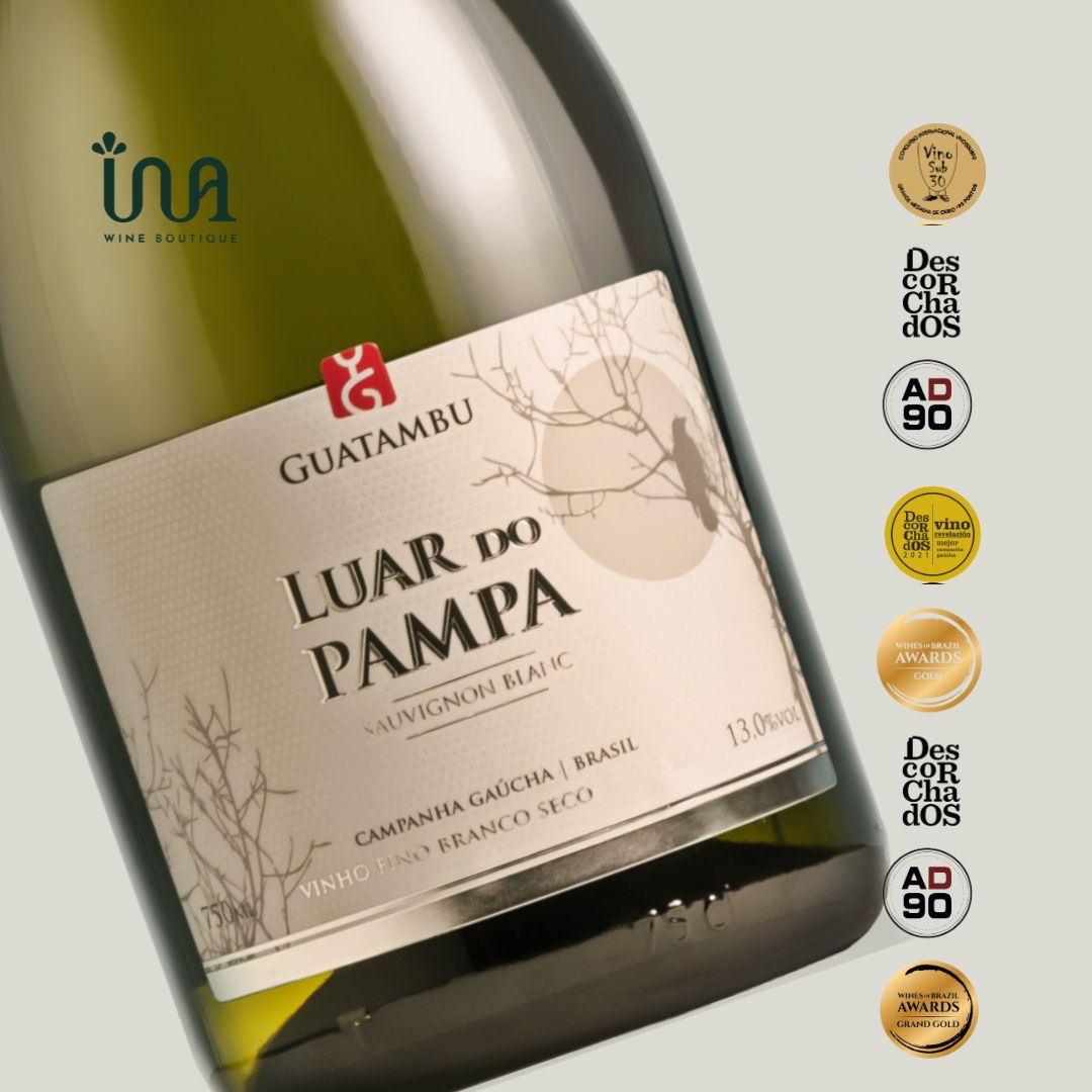 Vinho Branco Luar do Pampa Sauvignon Blanc 2021 Guatambu - Ina Wine ...