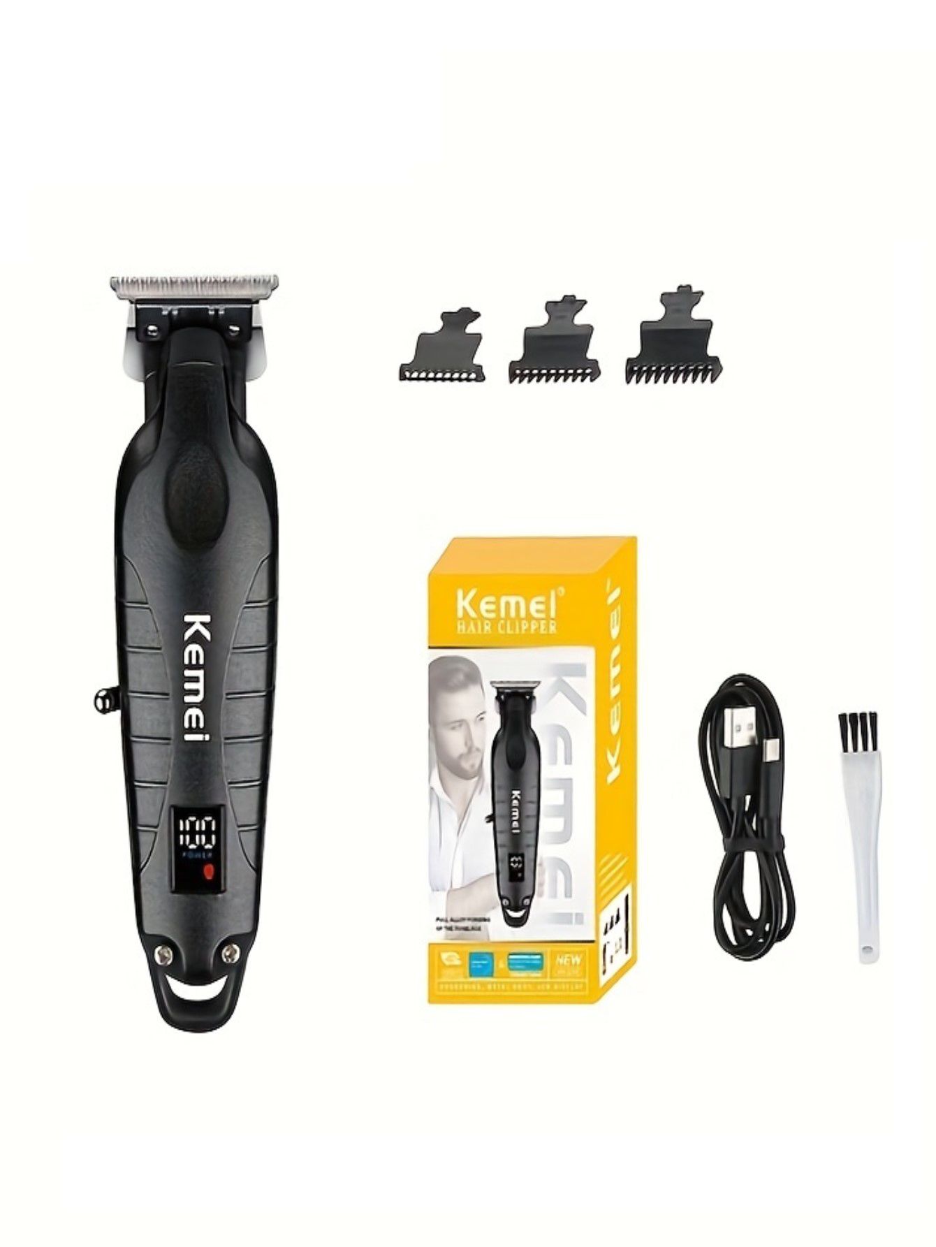 Maquina de Acabamento Profissional Kemei km 2293 Com visor - Hai Brasil