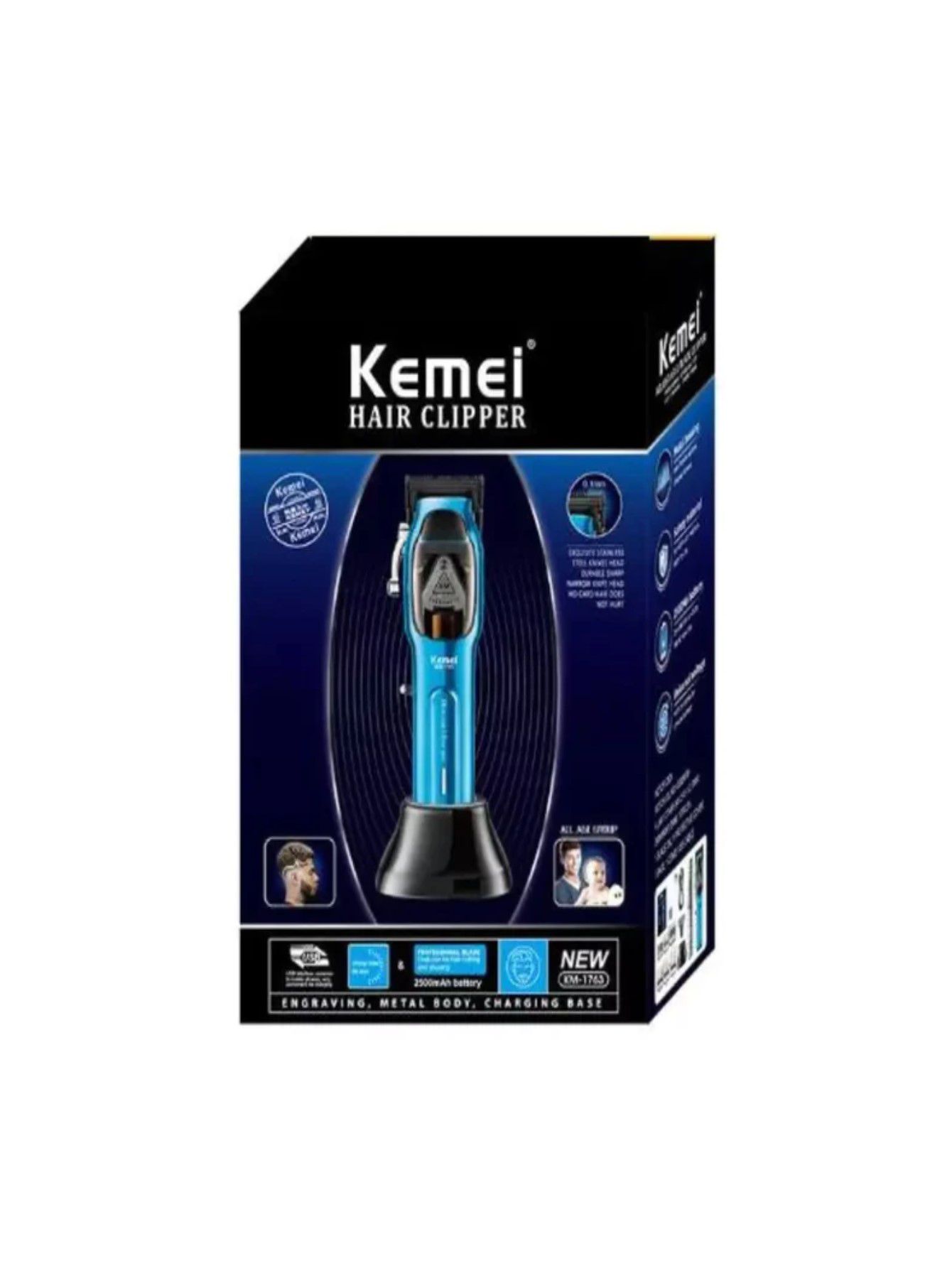 Maquina de Cortar Cabelo Profissional Kemei Km 1763 - Hai Brasil