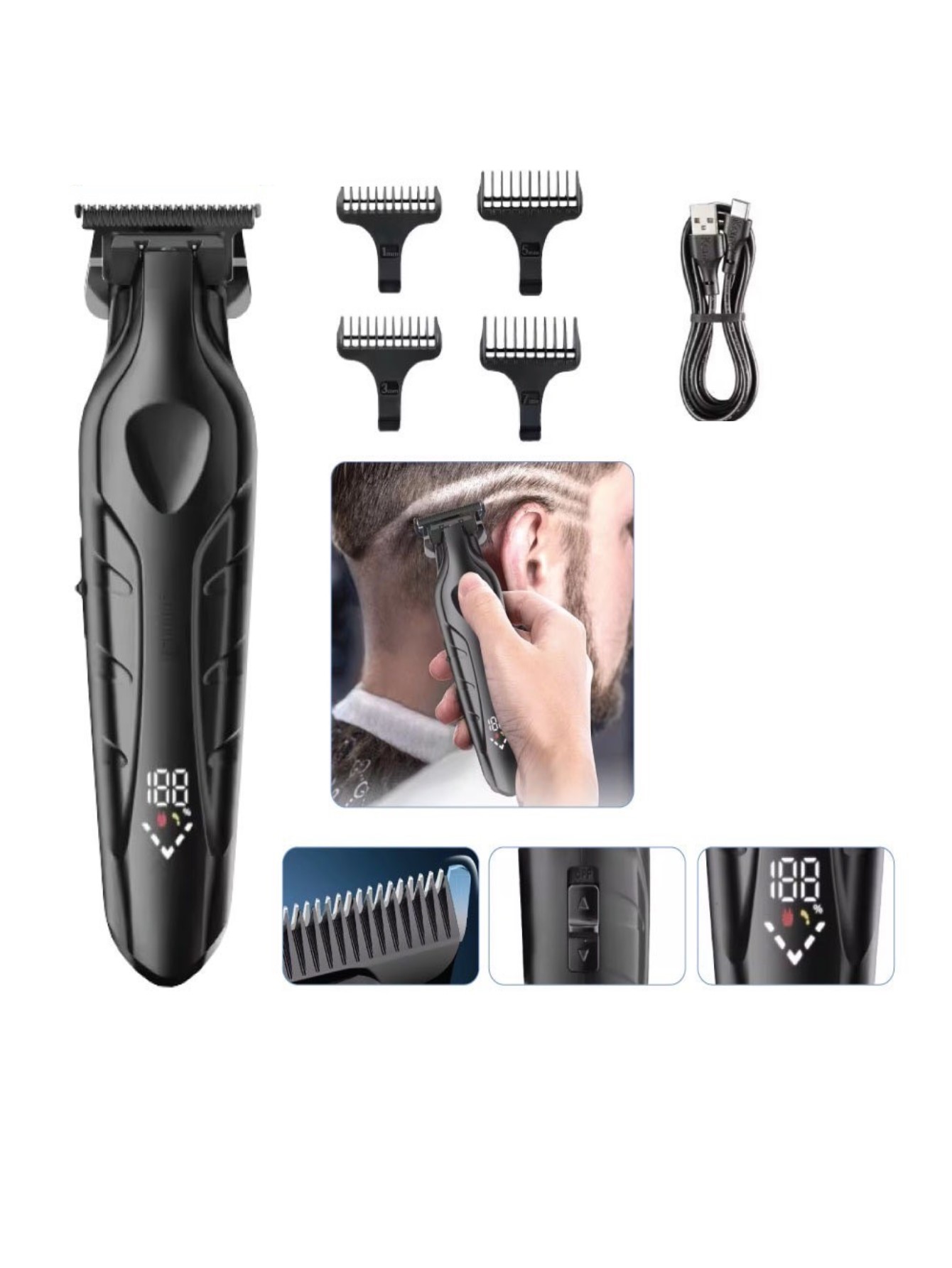 Maquina de Acabamento Profissional Kemei km 2269 - Hai Brasil