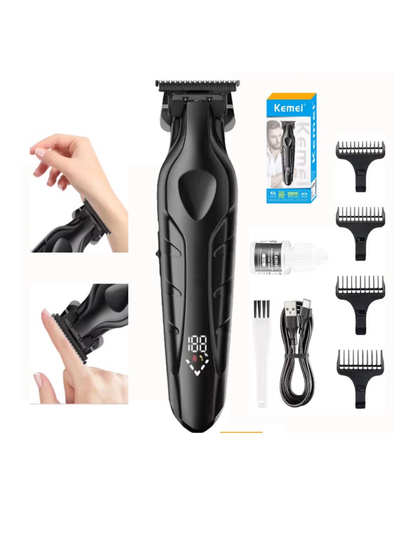 Maquina de Acabamento Profissional Kemei km 2269 - Hai Brasil