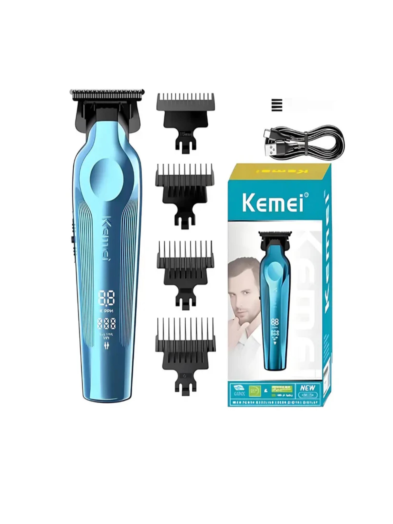 Maquina de Acabamento Profissional Kemei KM 264 - Hai Brasil