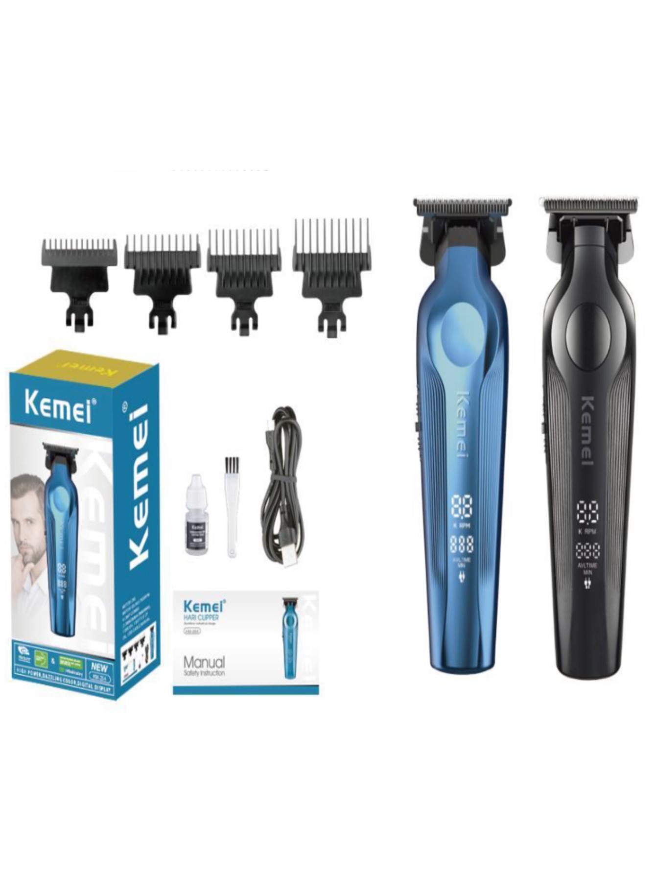 Maquina de Acabamento Profissional Kemei KM 264 - Hai Brasil