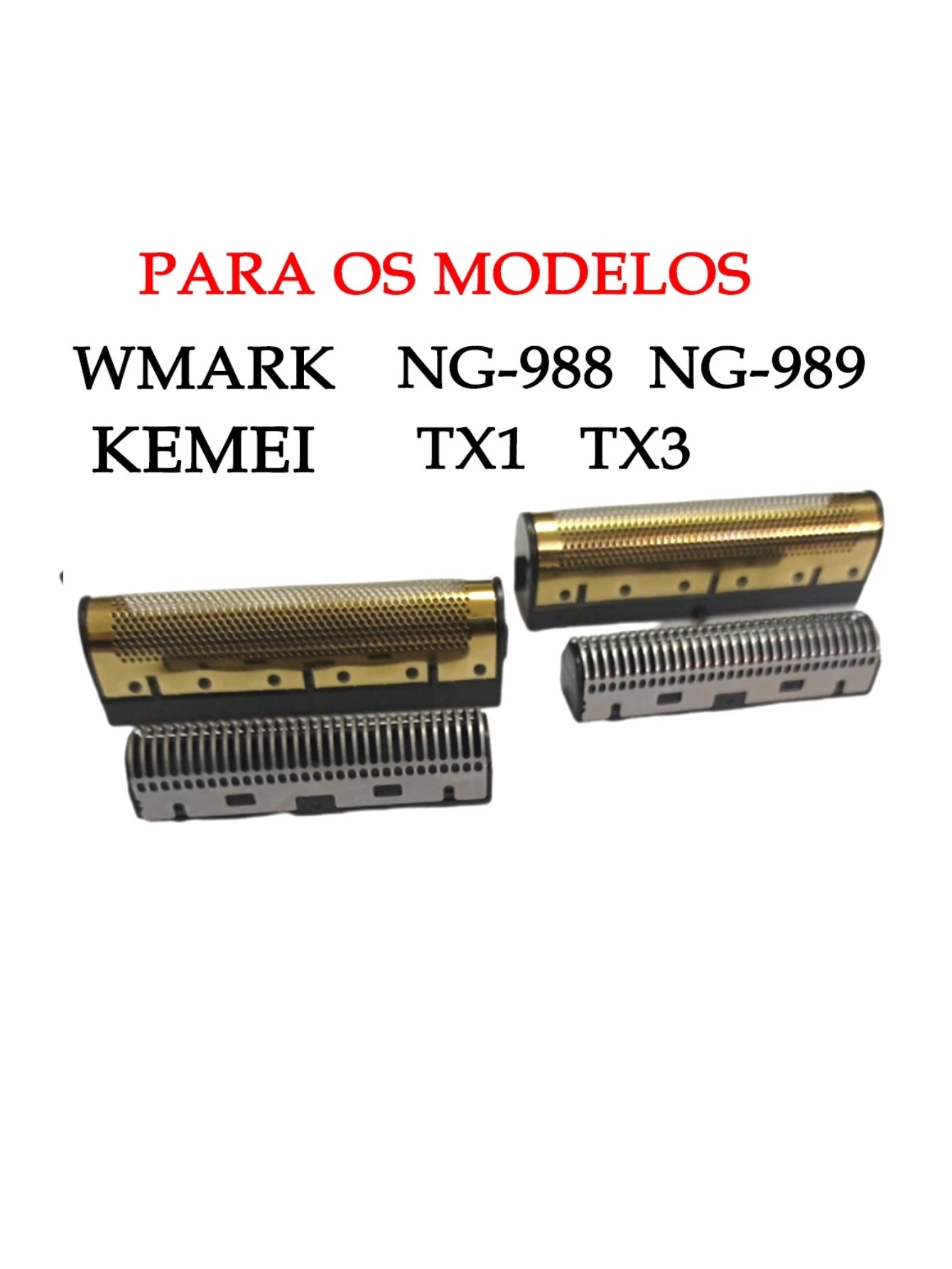Lamina de Reposicao Para Shaver Wmark Kemei Refil Com Tela 996 988 989 ...