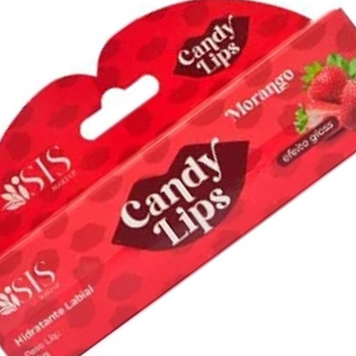 Hidratante Labial Candy Lips Efeito Gloss ISIS Morango - Saggior ...