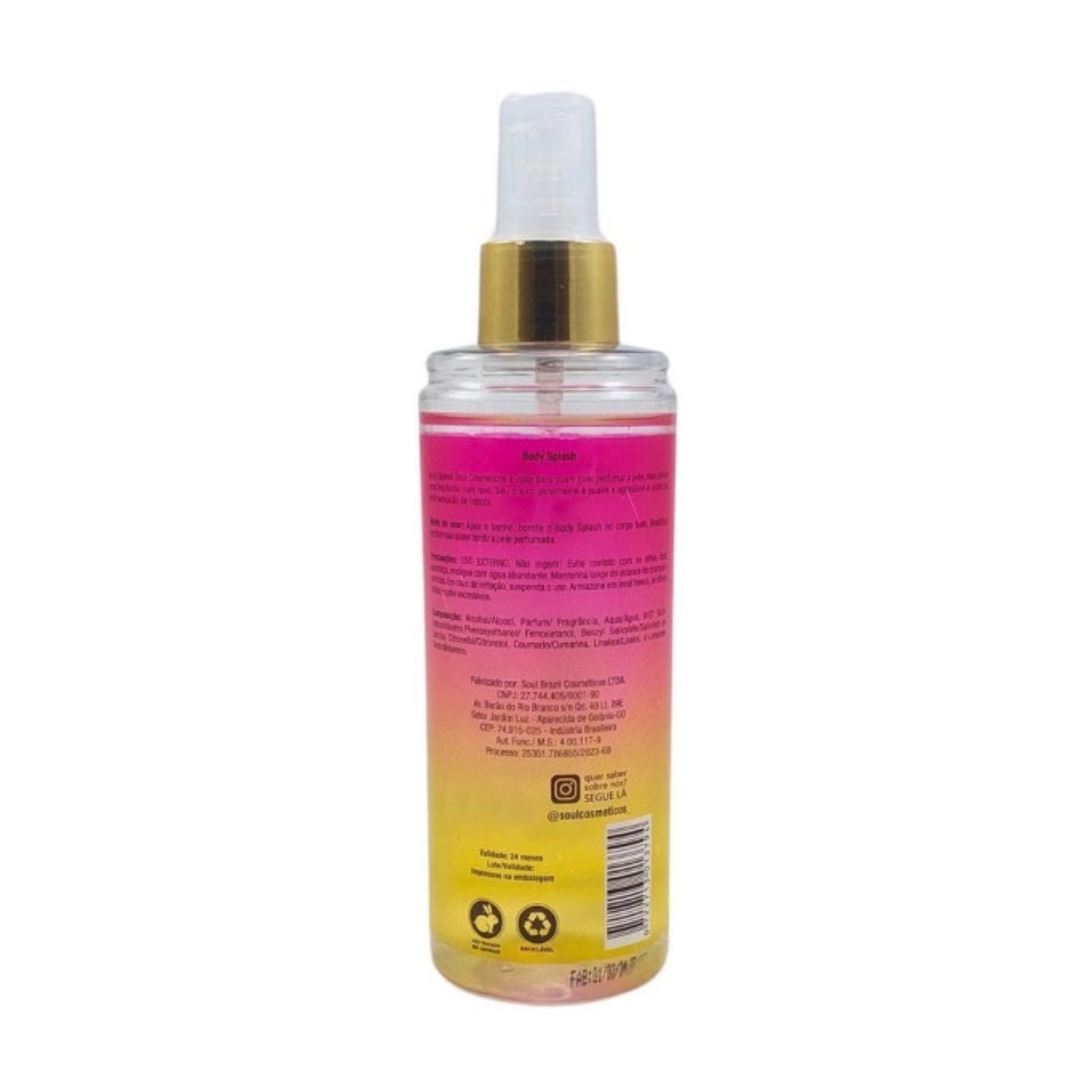 Body Splash Desodorante Colônia Paradox Soul Cosméticos 200ml - Saggior Maquiagens, Jóias e ...