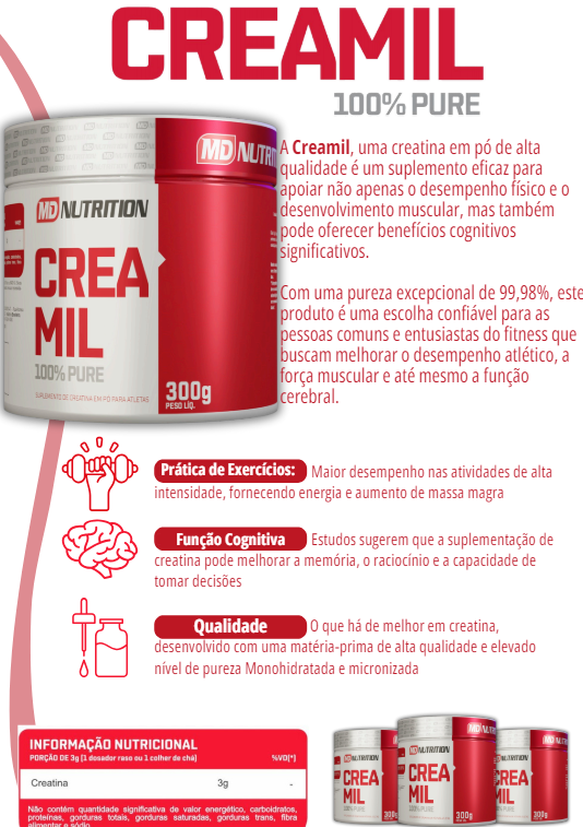 Creatina - Creamil - MD NUTRITION - MD NUTRITION