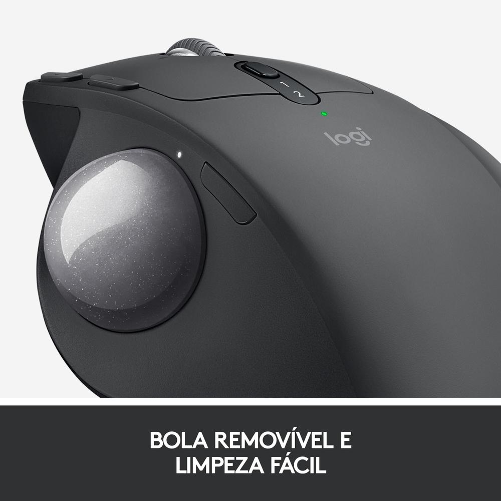 Mouse Logitech Sem Fio Trackball MX Ergo USB Unifying ou Bluetooth Preto - 2Plays - As Melhores ...