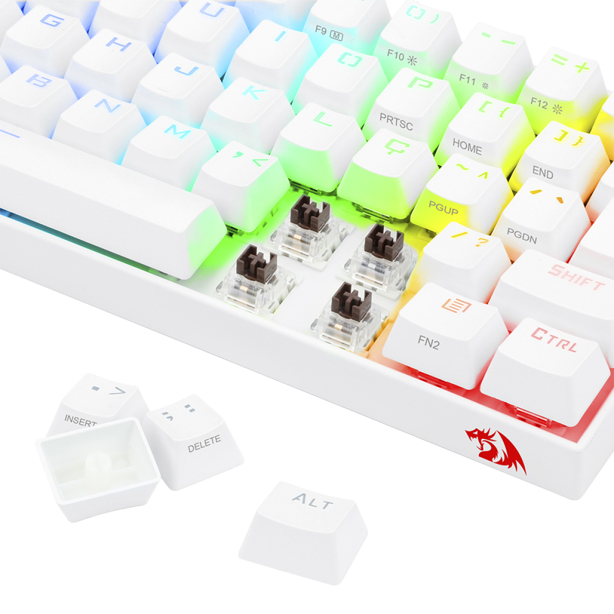 Teclado Mecânico Gamer Redragon Draconic Lunar, RGB, 60%, Switch Brown ...