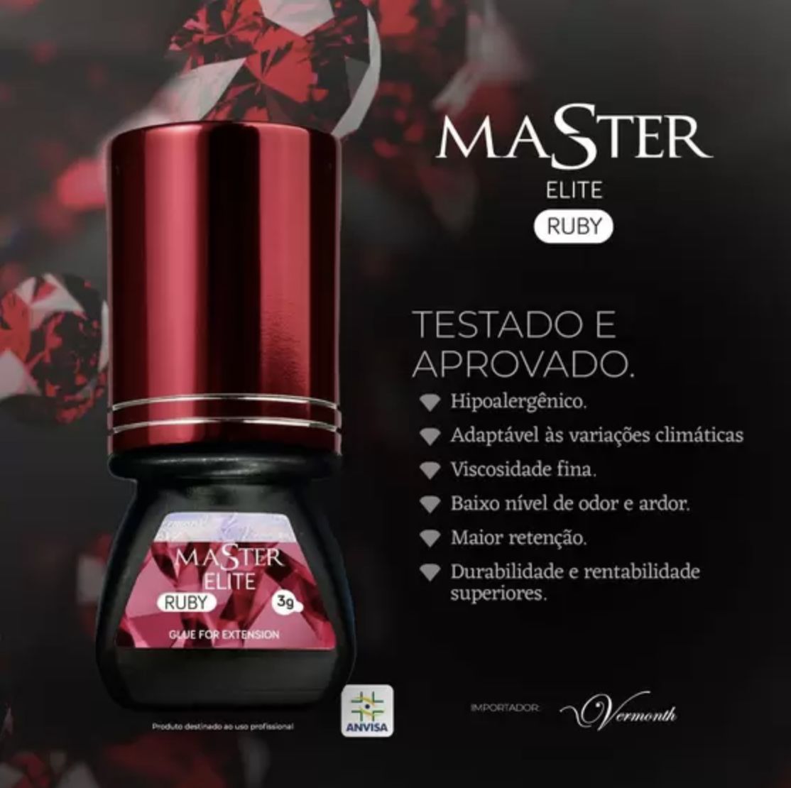 Cola Master Elite Ruby 3ml - Atacado das Lashes | Produtos para Extensão de cílios