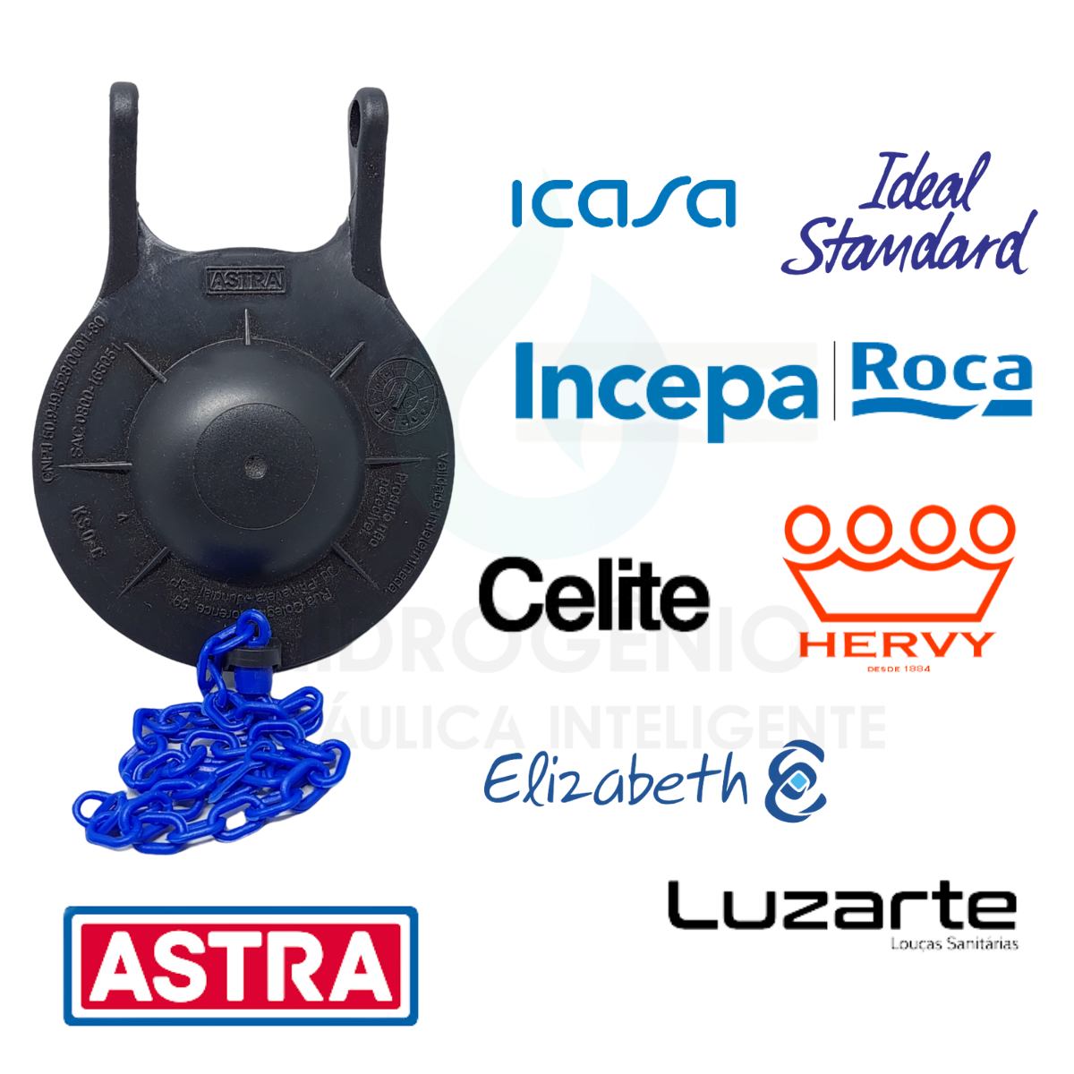 Obturador Borracha Caixa Acoplada Universal Kso/as - Astra - Hidrogênio Hidráulica Inteligente ...