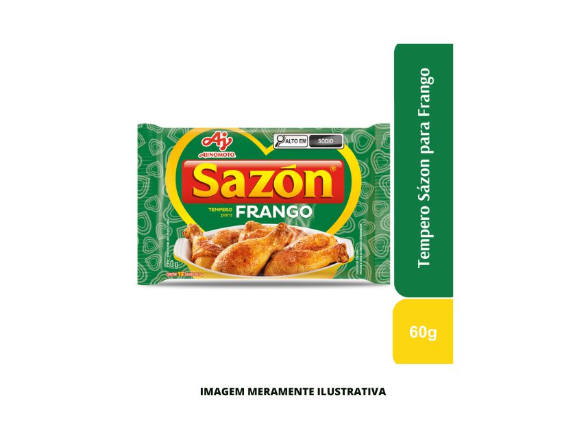 TEMPERO PARA FRANGO SAZON 60G - Roberto Distribuidora