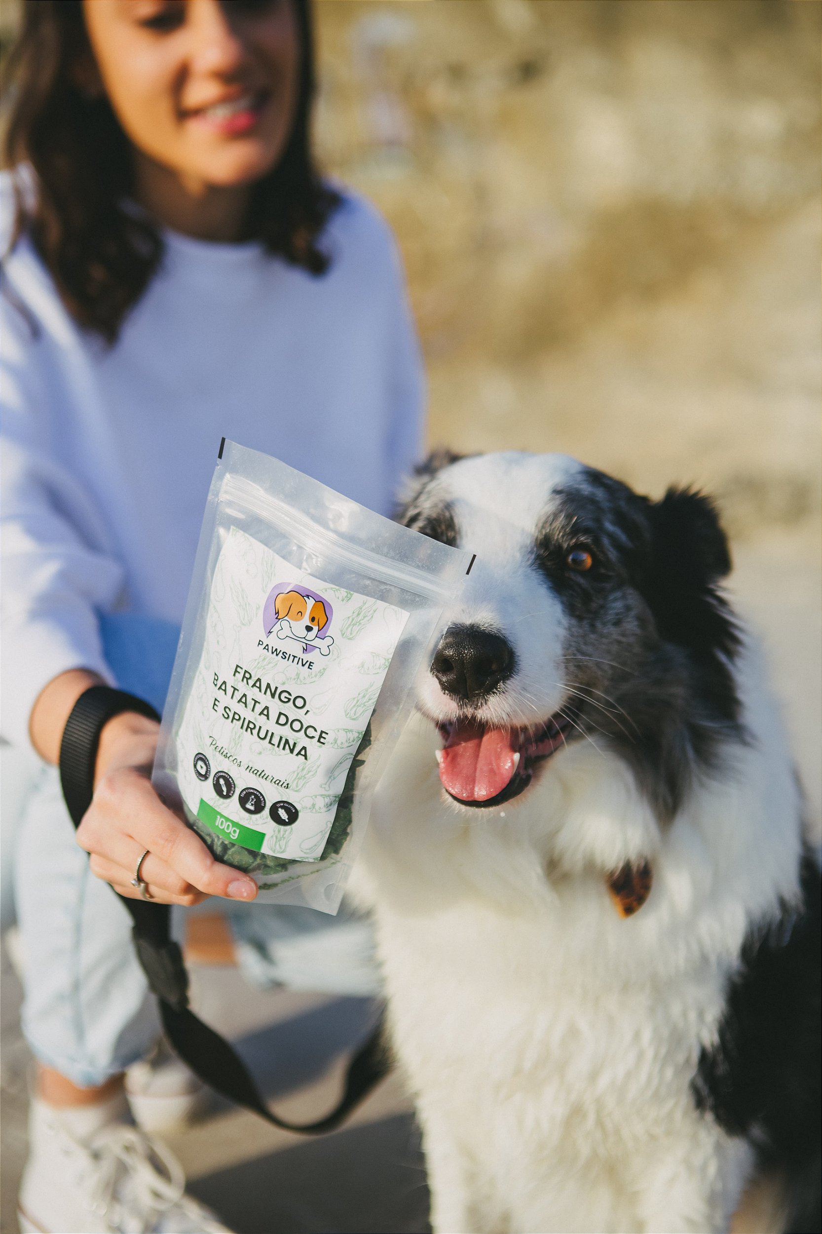 Petisco Natural de Frango, Batata Doce e Spirulina - Pawsitive Petiscos ...