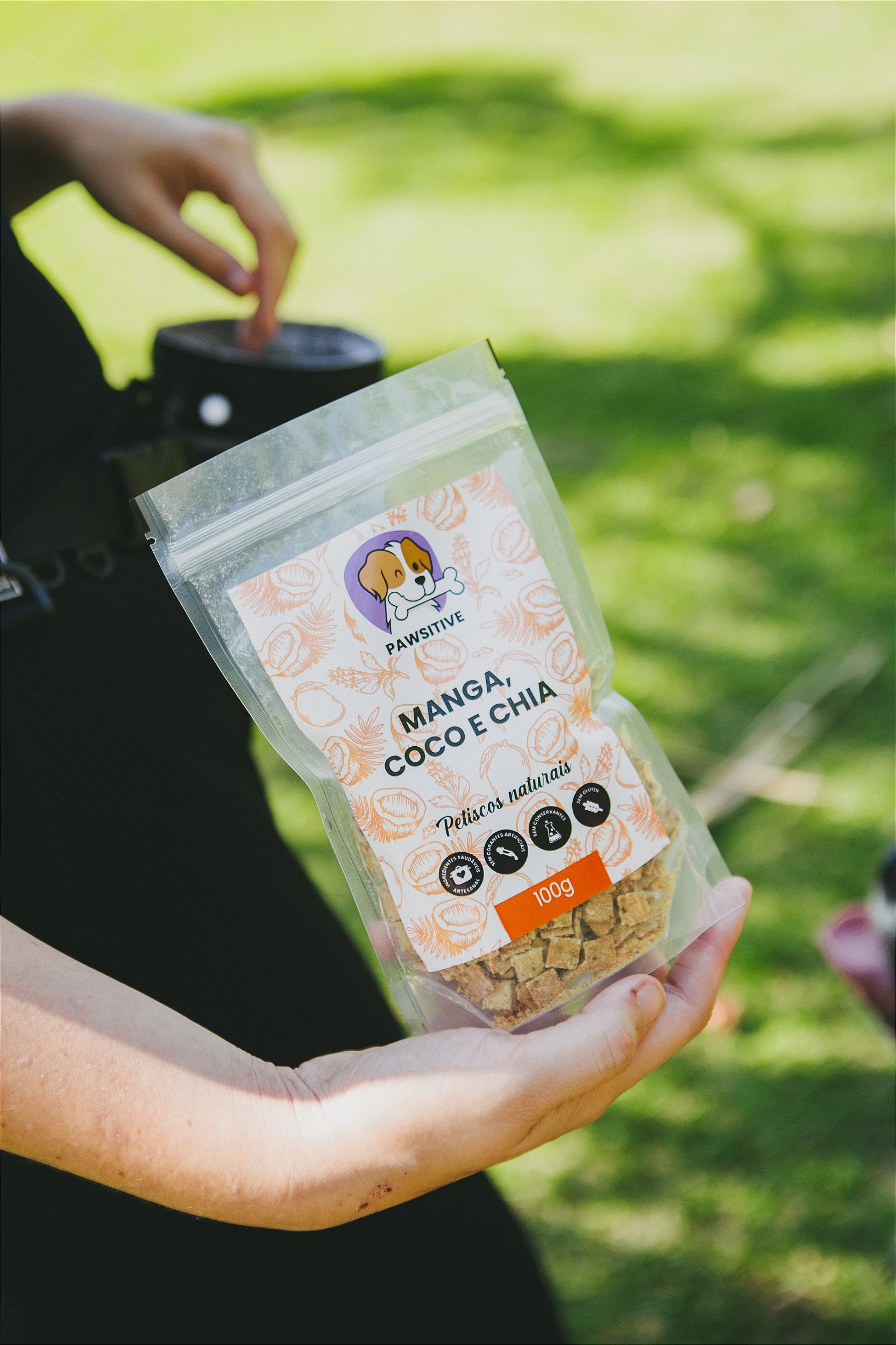 Petisco Natural de Manga, Coco e Chia - Pawsitive Petiscos Naturais