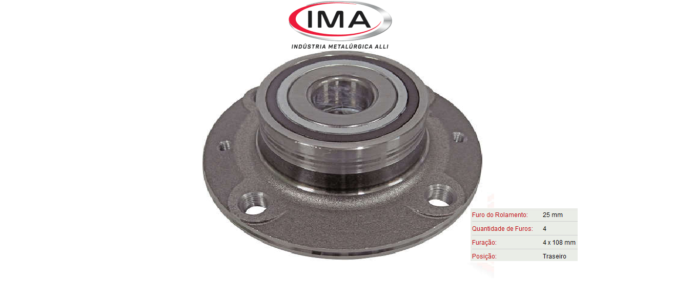 Cubo Roda Traseiro - C4 Pallas 2.0 16v 2007 a 2013 - C/ABS - 4 Furos ...