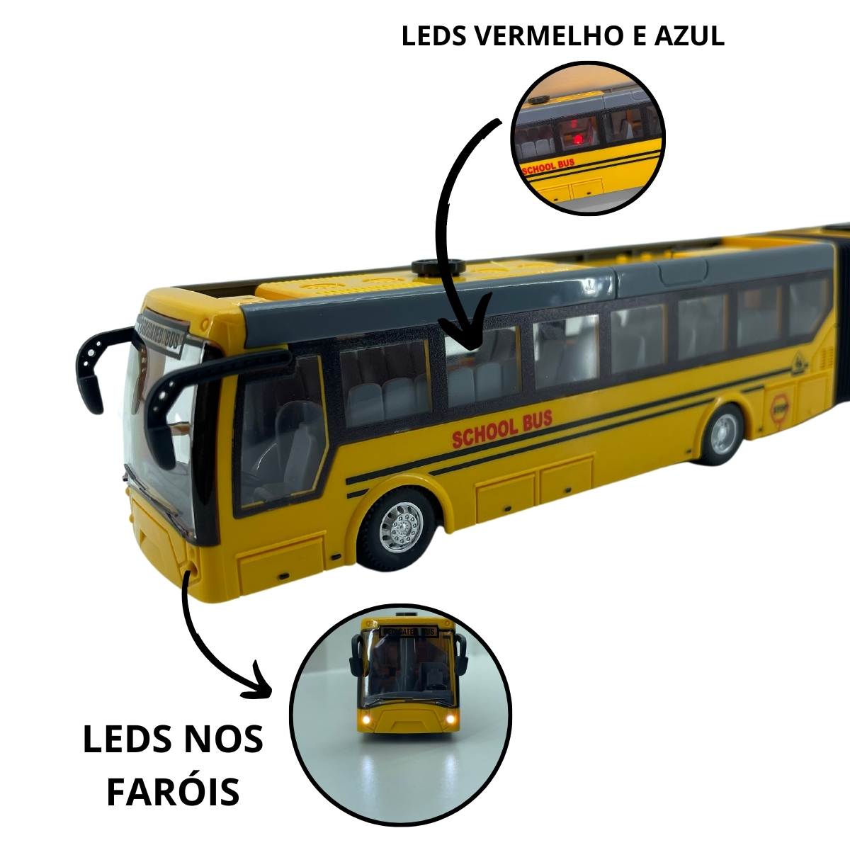Ônibus Articulado De Controle Remoto City Bus Com Leds - DDG Toys ...