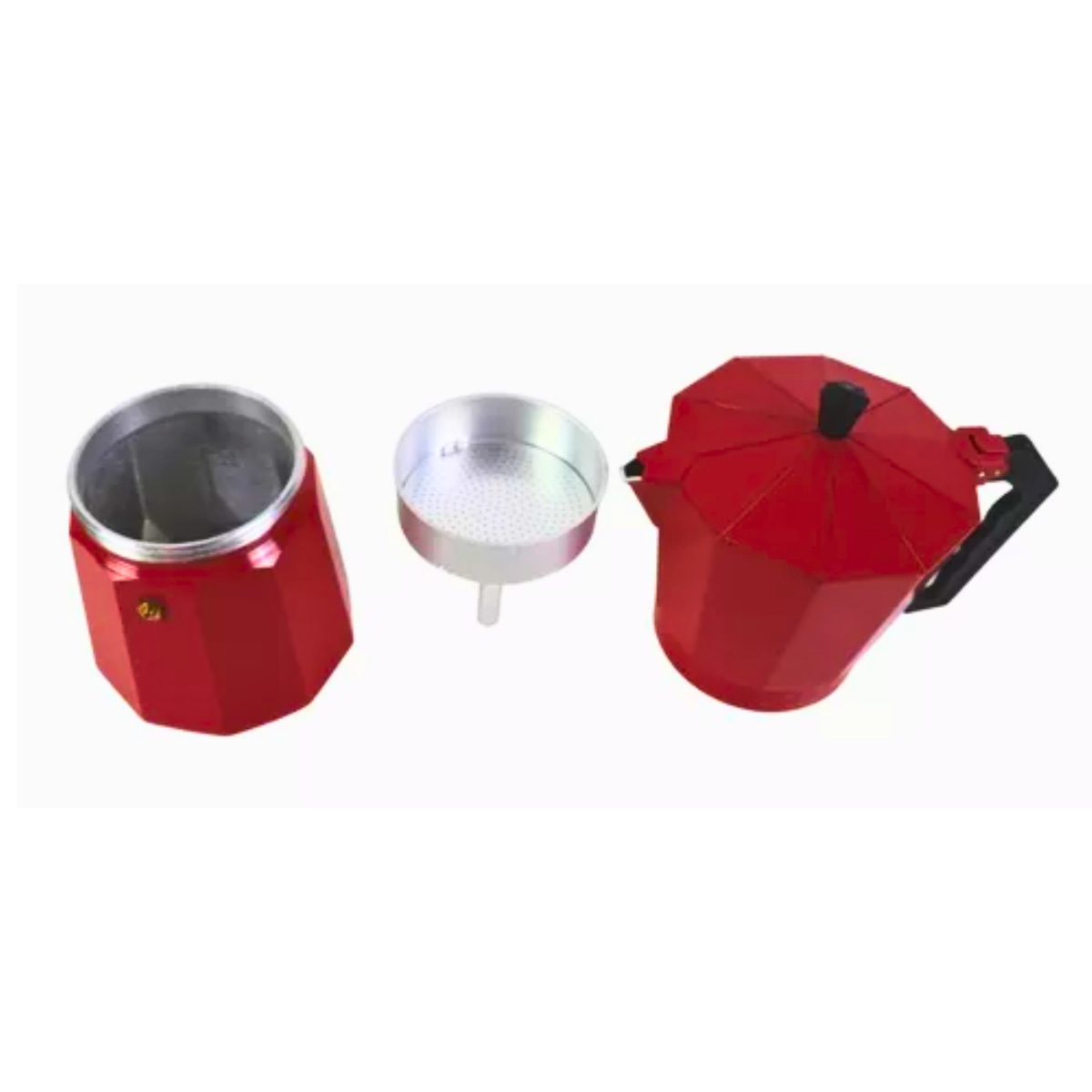 Cafeteira Italiana de Alumínio ECOs Vermelha - 300ml - Lojas Aki Tem