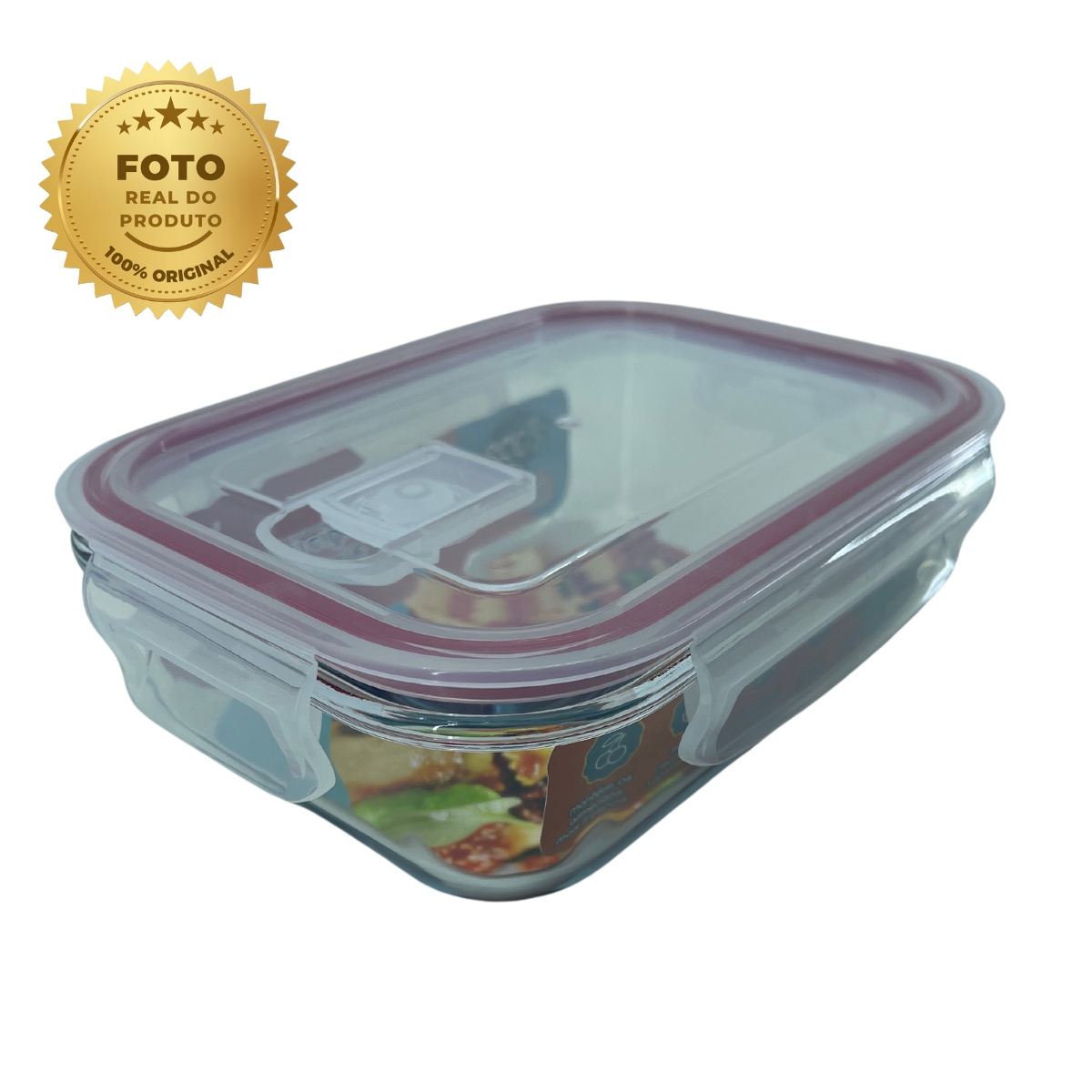 Pote de Vidro Hermético Com Tampa 800ml - Várias Cores - Lojas Aki Tem