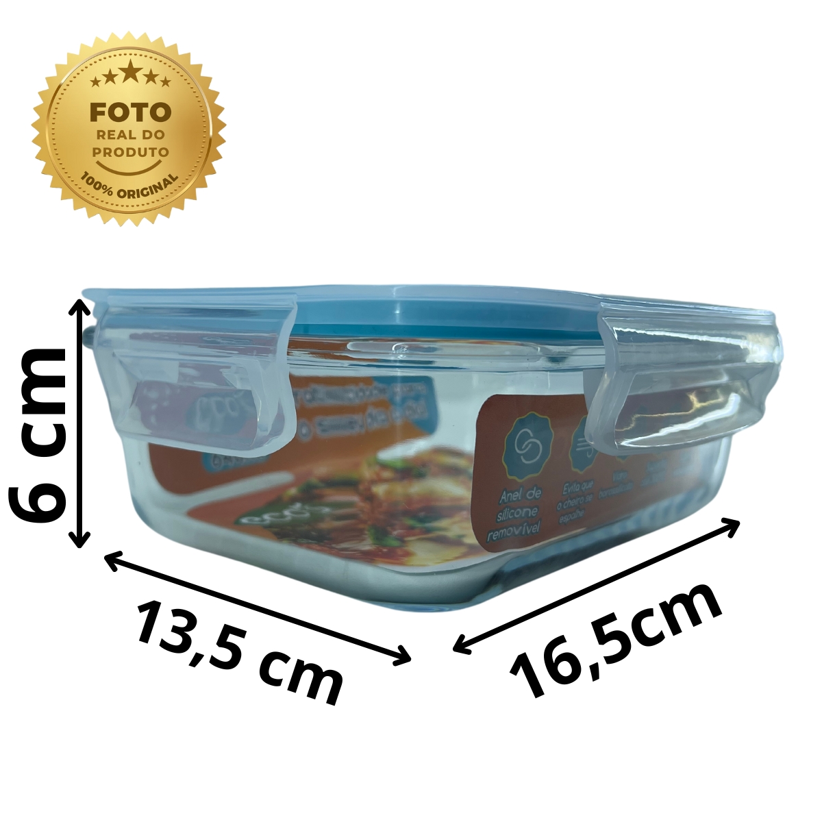 Pote de Vidro Hermético Com Tampa 520ml - Várias Cores - Lojas Aki Tem