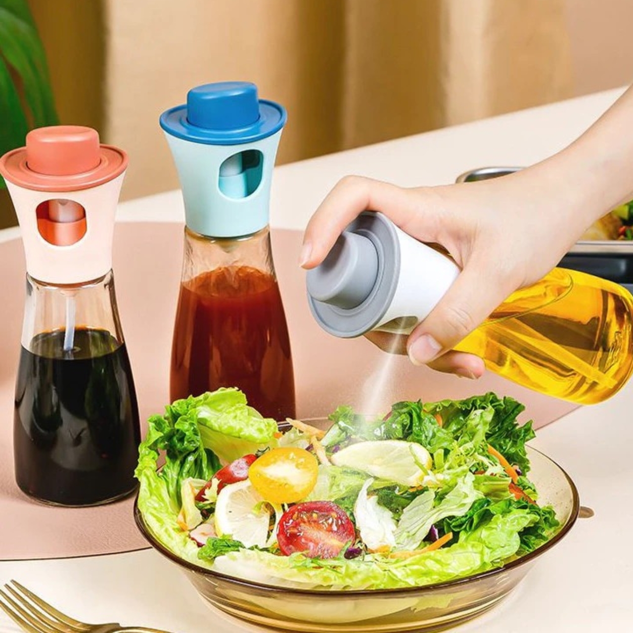 Pulverizador Para Óleo de Vidro 180ml com Cores Sortidas - Lojas Aki Tem