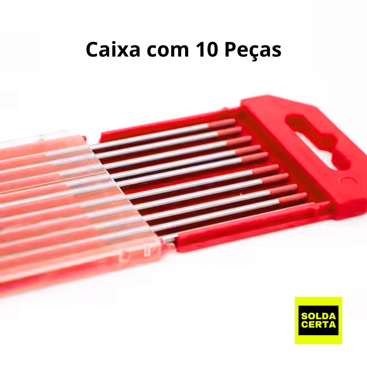 Eletrodo de Tungstênio Tório 2% 1,60mm Ponta Vermelha | Solda Certa ...