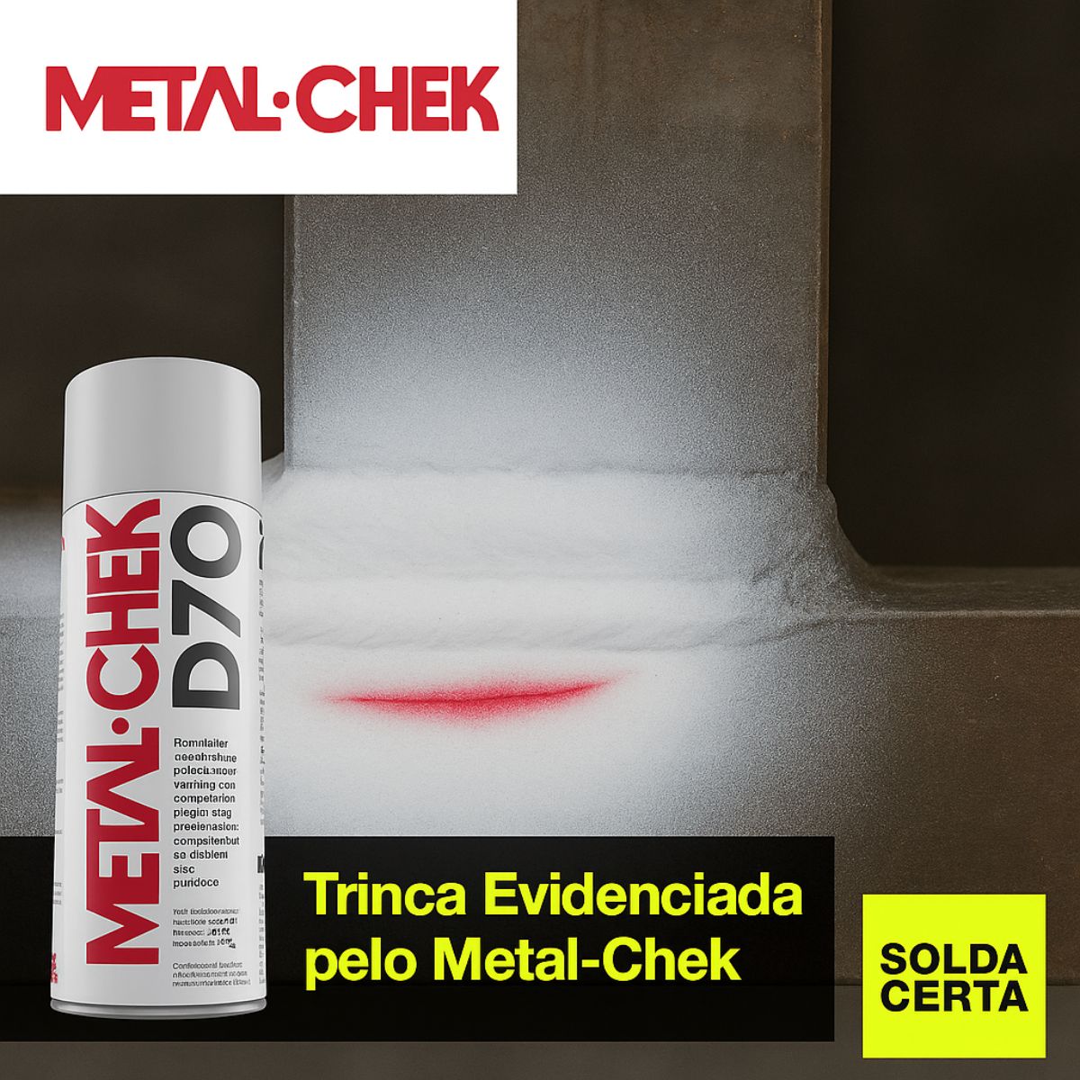 Revelador D-70 Metal Chek para Ensaio por Líquido Penetrante | Solda ...