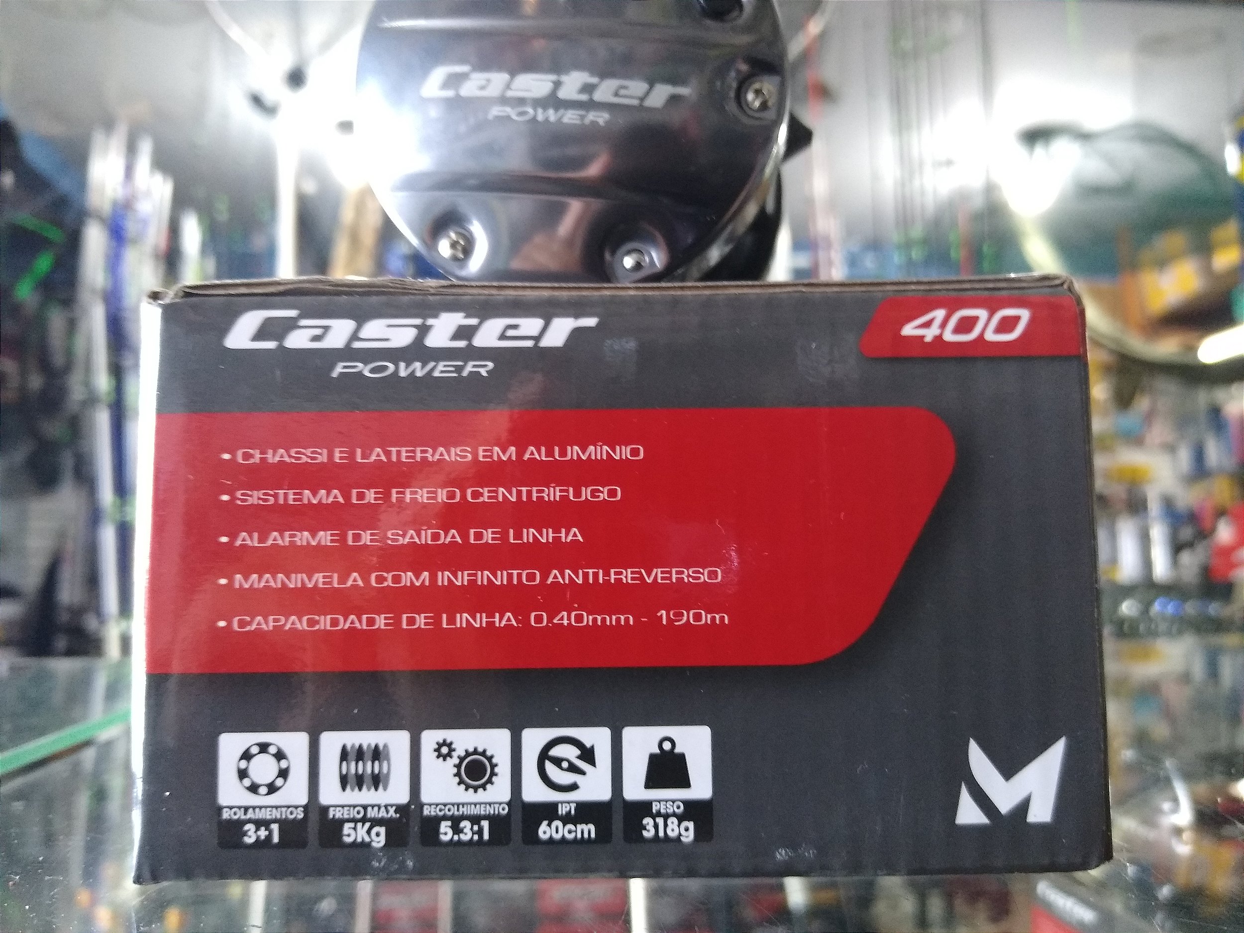 Carretilha Caster Power 400 MARINE - RIOS E MARES PESCA