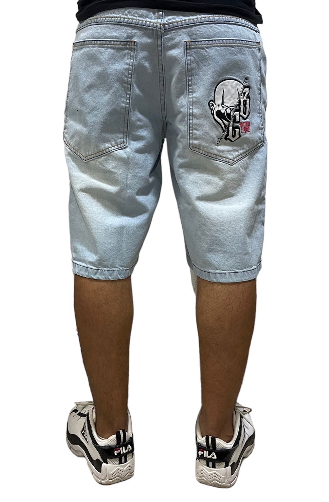 BERMUDA JEANS BROTHAS E CASH "ARAME FARPADO" - BROTHAS E CASH