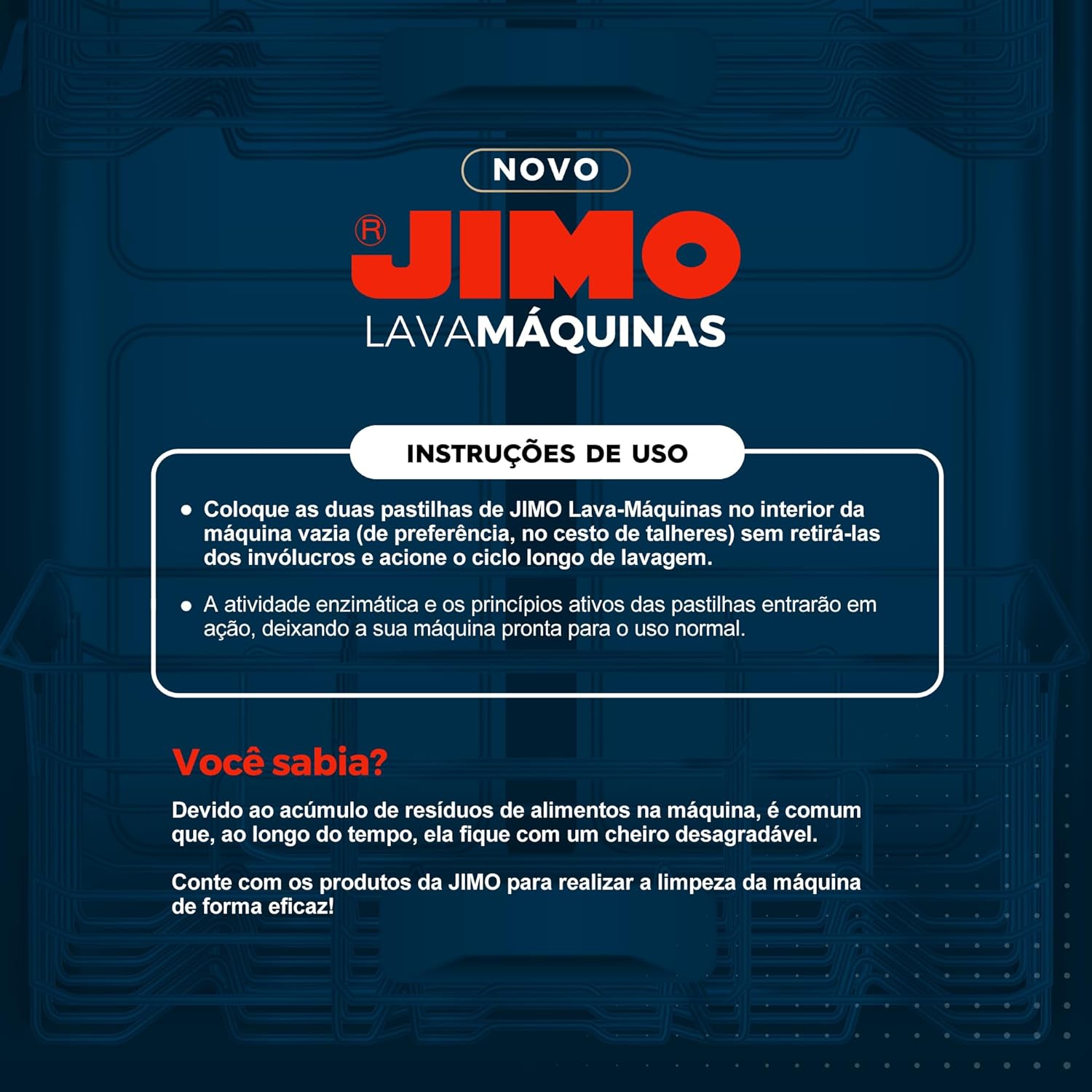 JIMO Lava Máquinas Lavagem Interna de Lava Louça Limpeza e Higenização ...