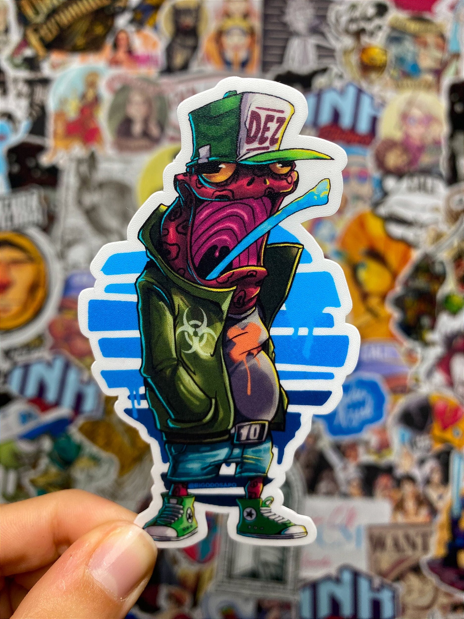 Adesivo A Prova D'água Bigode o Sapo - InkStickers