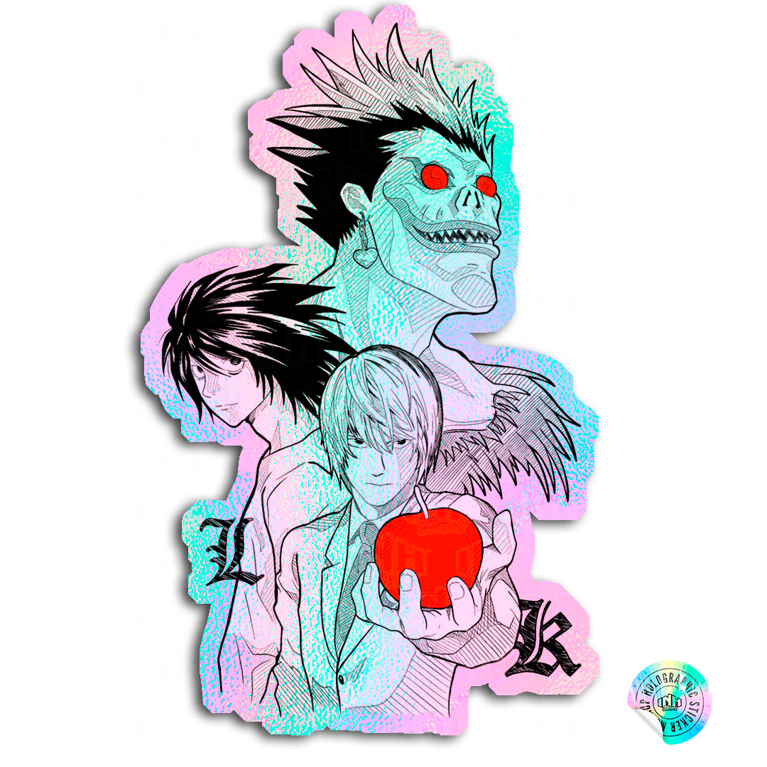 Adesivo Holográfico Death Note 04# - InkStickers