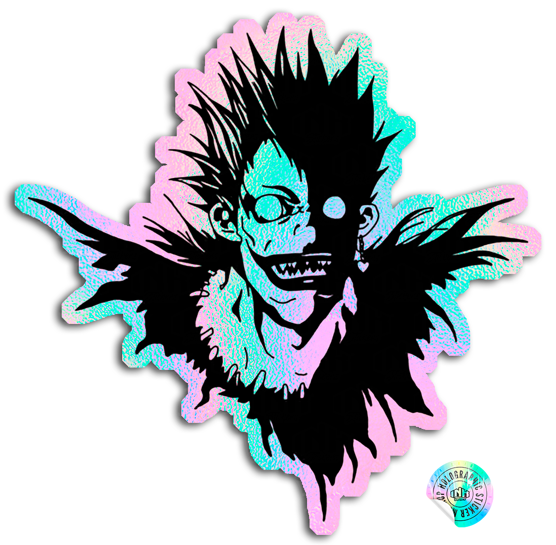 Adesivo Holográfico Death Note Ryuk - InkStickers
