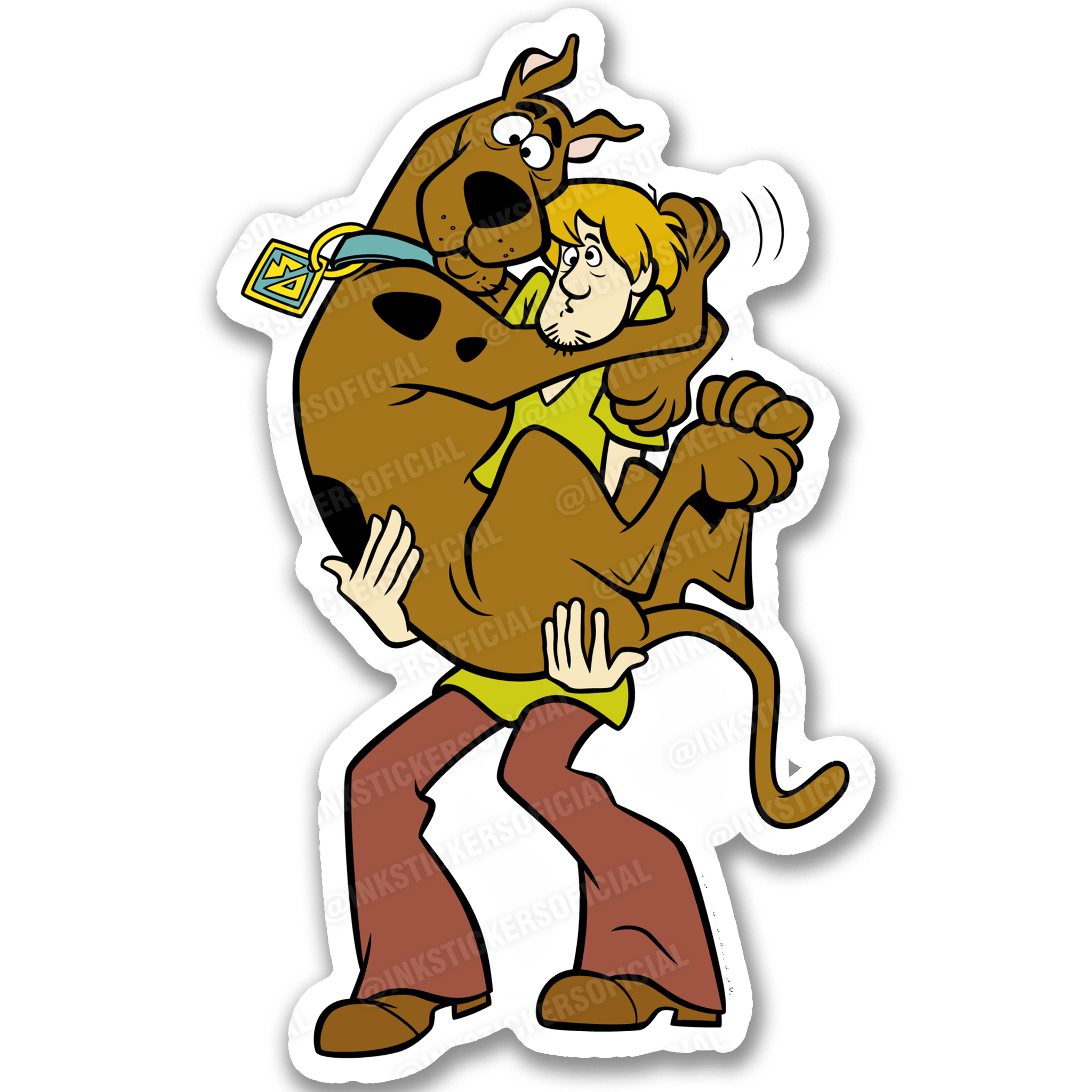 Adesivo A Prova D'água Salsicha e Scooby - InkStickers Adesivo A Prova D'água Salsicha e Scooby - InkStickers