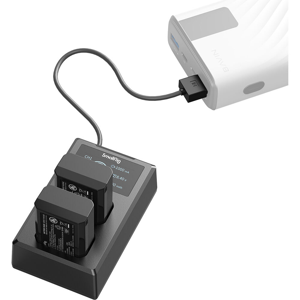 Kit de 2 Baterias SmallRig NP-FW50 com Carregador Duplo - Backup Equipamentos