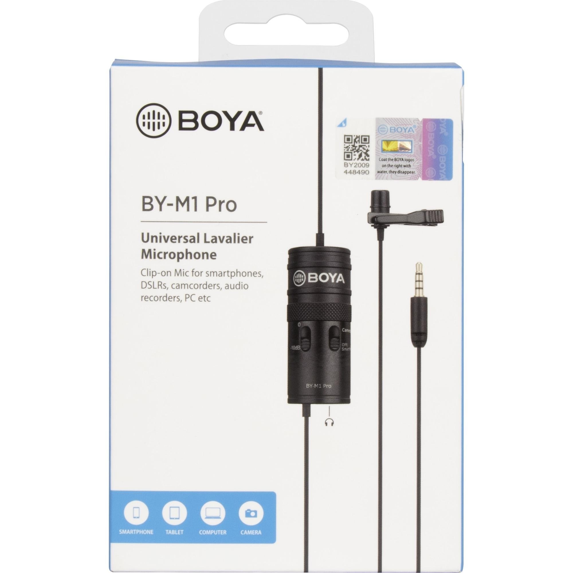 BOYA BY-M1 Pro Microfone de Lapela Omnidirecional - Backup Equipamentos